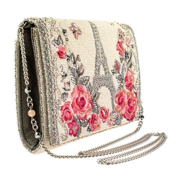 Mary Frances | Bags | Mary Frances Bonjour Beaded Paris Eiffel Tower ...